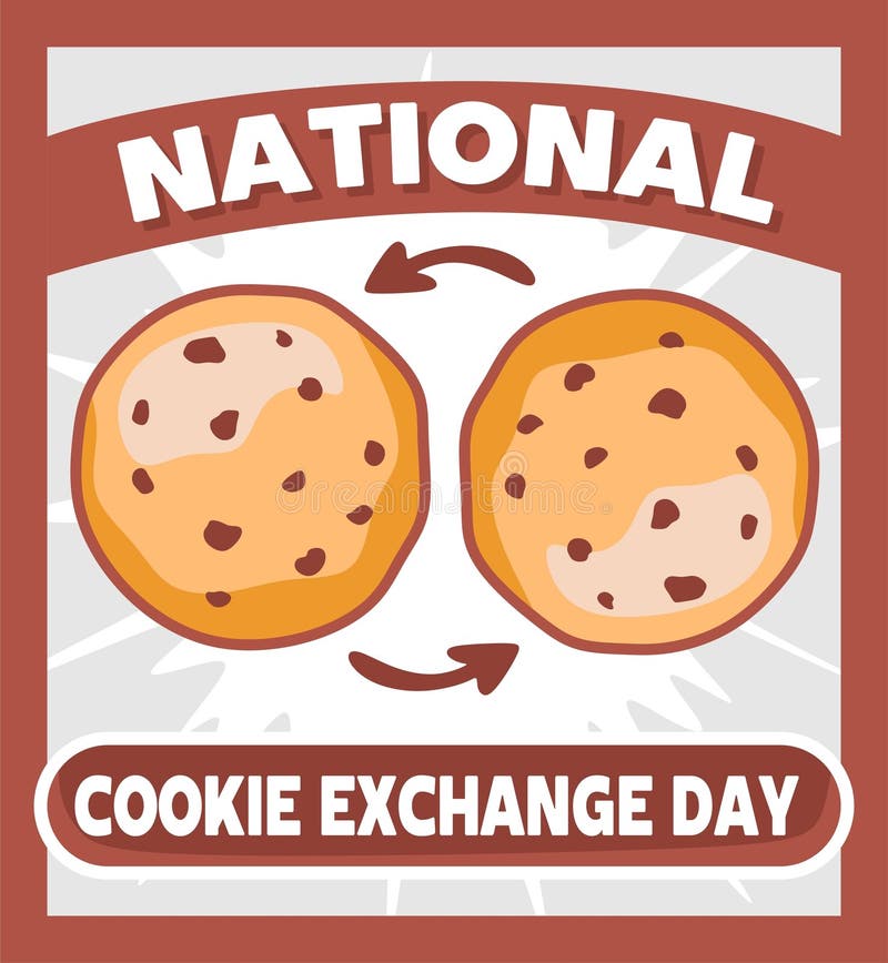 National Cookie Exchange Day with Delicious Cookies Stock Vector ...