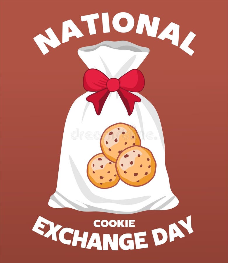 National Cookie Exchange Day with Delicious Cookies Stock Vector ...