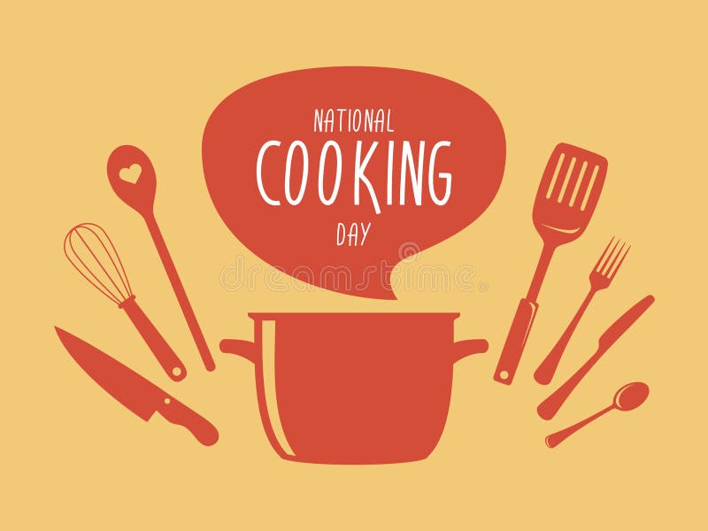 National Cooking Day Vector Stock Vector - Illustration of culinary ...