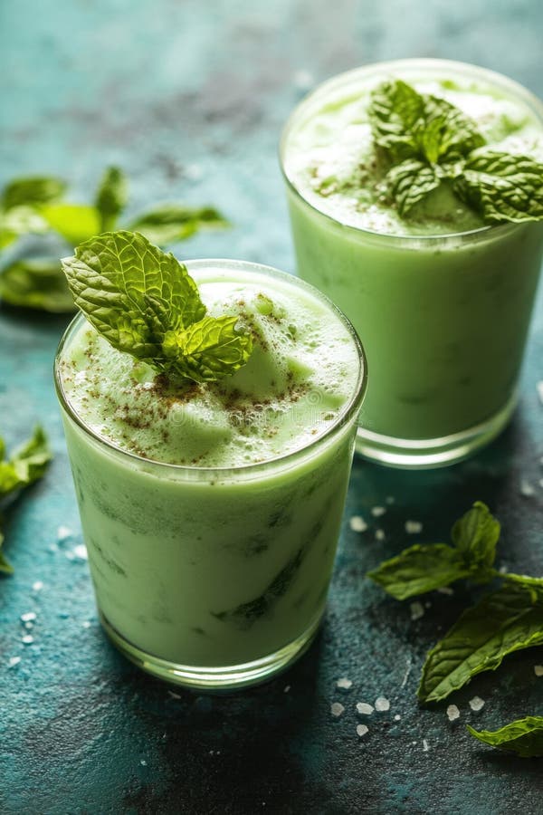 National Creme De Menthe Day Refreshing Mint Lassi Drinks with Fresh ...