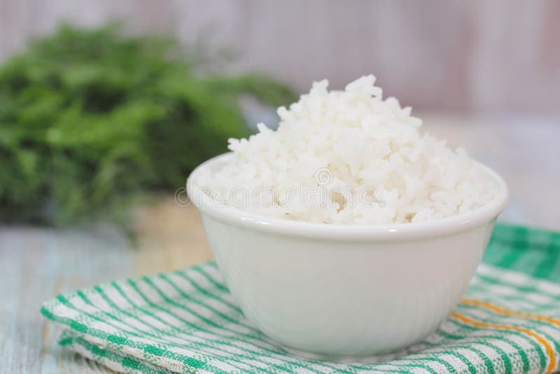 Boiled rice on plate stock photo. Image of delicious - 97389920