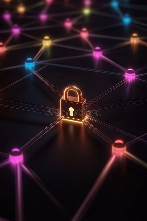 National Cybersecurity Awareness Month Glowing Network Security ...