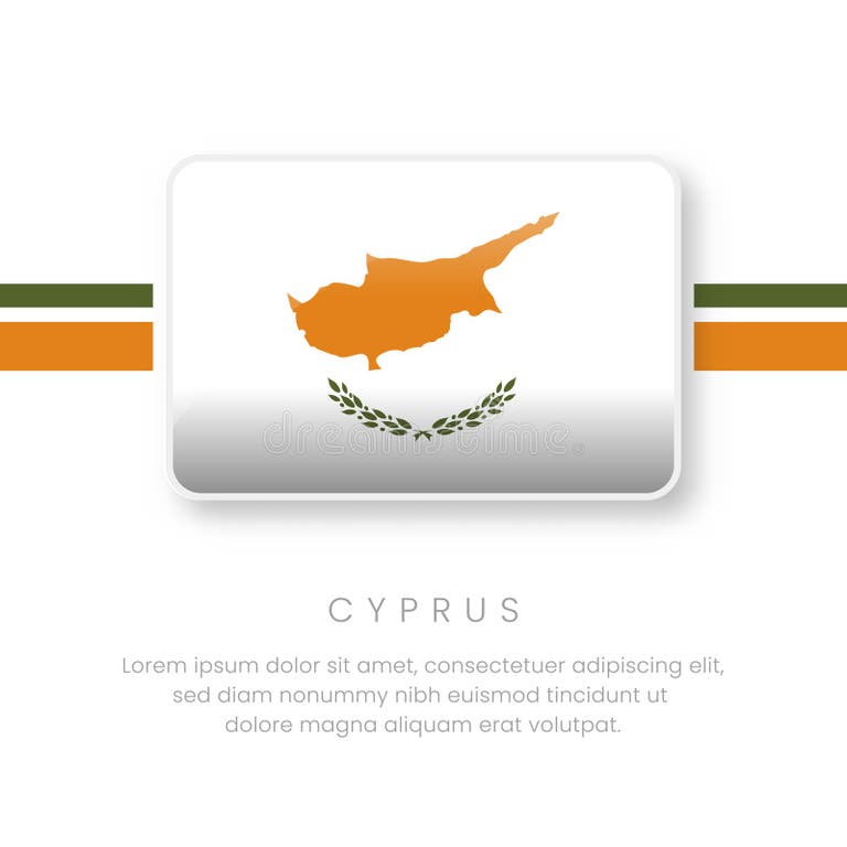 National Cyprus Flag.Vector Cyprus Button Flag Stock Vector ...