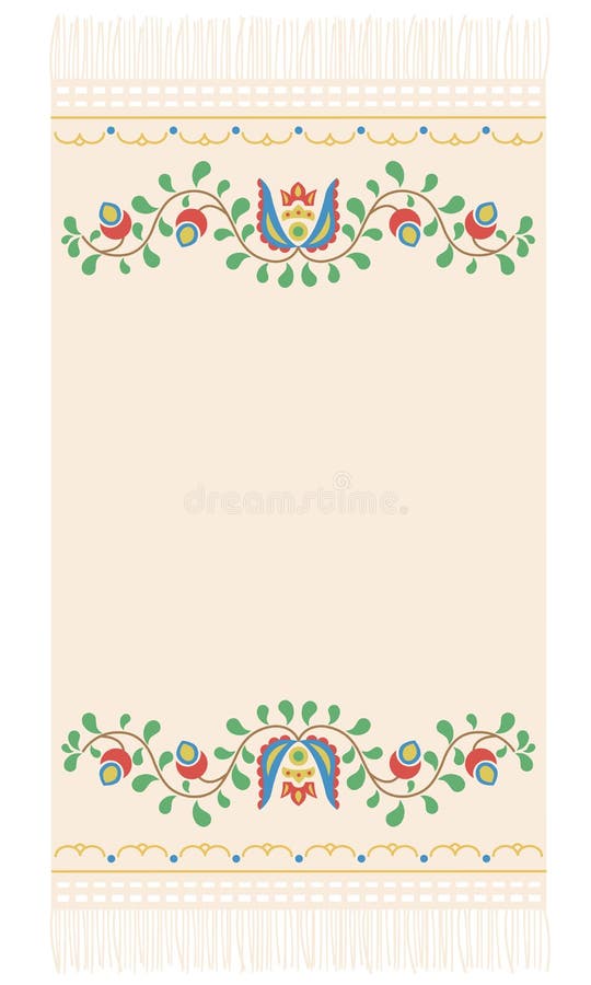 National Pattern Towel Vector Illustration Stock Vector - Illustration ...