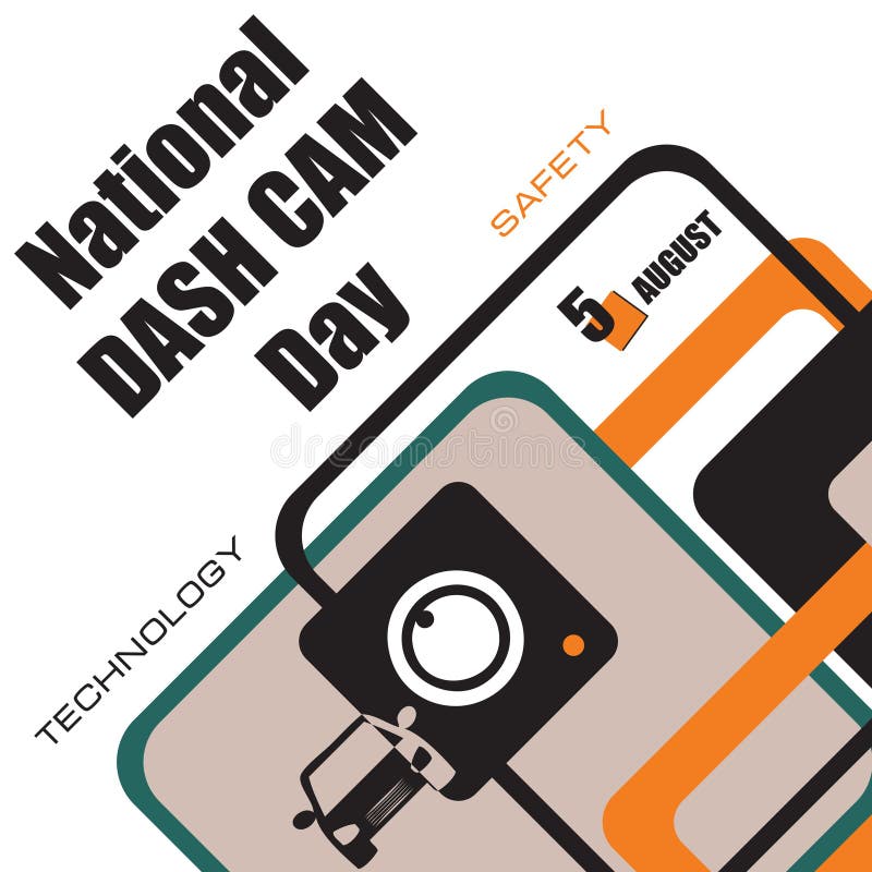National Dash Cam Day stock vector. Illustration of figure - 275965408