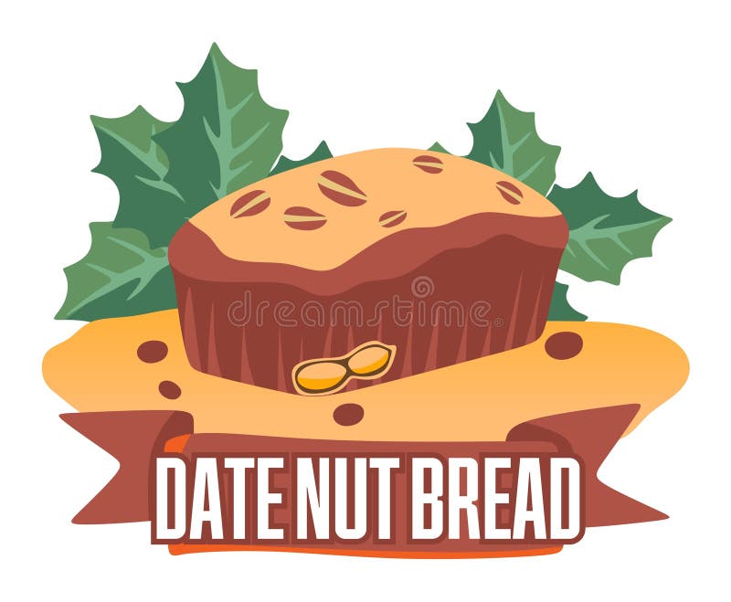 National Date Nut Bread Day Stock Vector - Illustration of banner, text ...