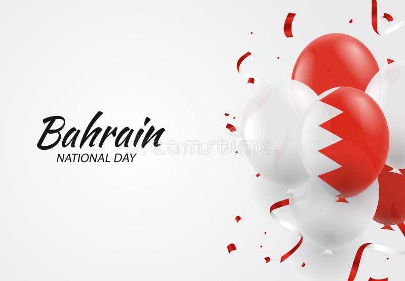 National Day Bahrain stock vector. Illustration of realistic - 345863144