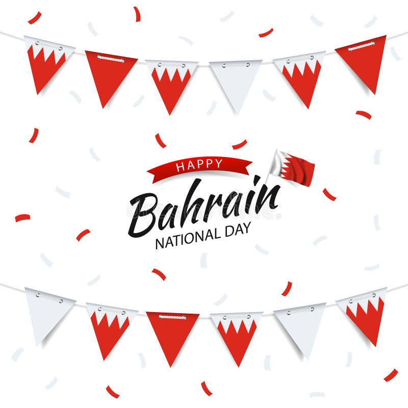 National Day Bahrain stock vector. Illustration of arabic - 293253197