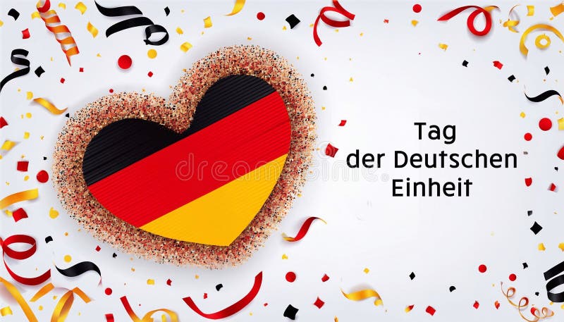 National Day of Deutschland Germany Poster Banner Stock Illustration ...