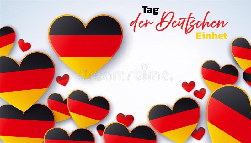 National Day of Deutschland Germany Poster Banner Stock Illustration ...