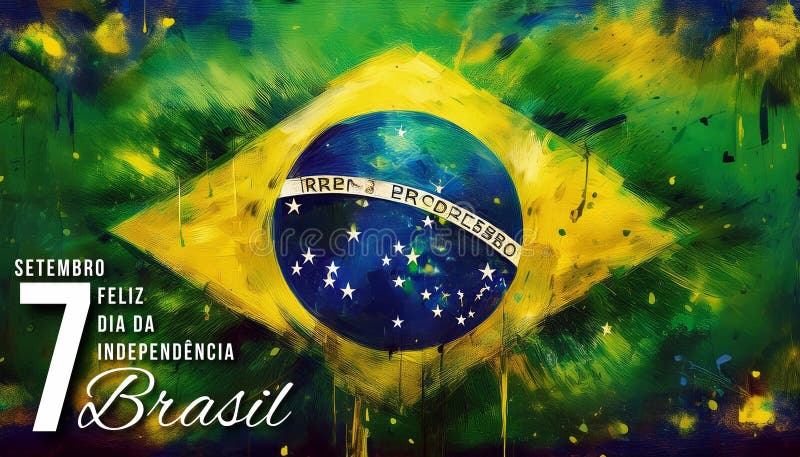 National Day or Independence Day Design for Brazilian Celebration Stock ...