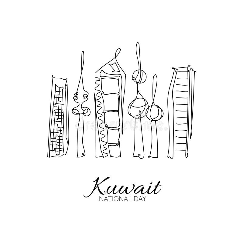 National Day Kuwait stock vector. Illustration of symbol - 301453024