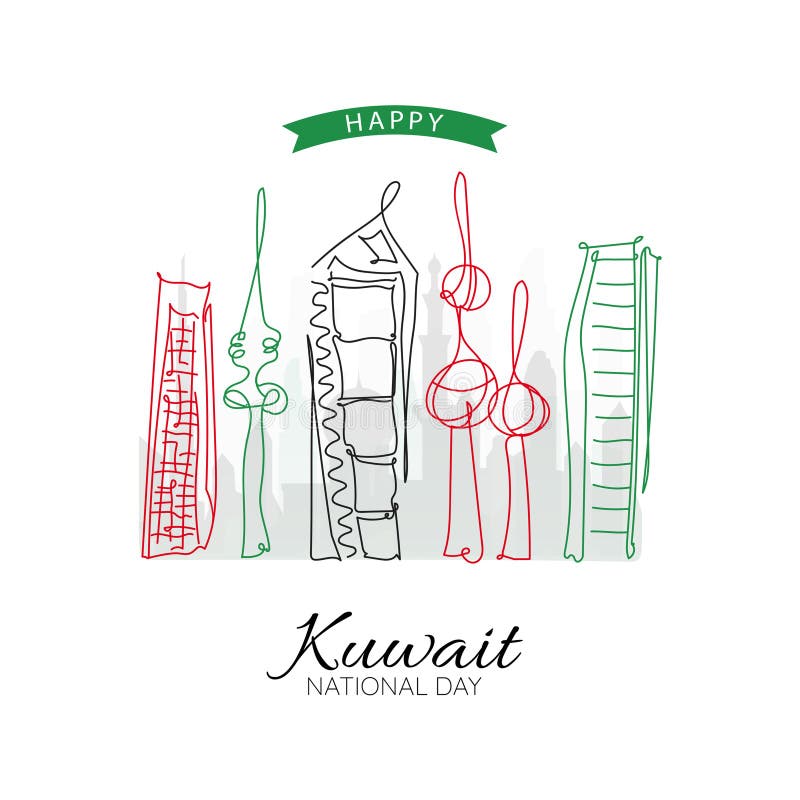 National Day Kuwait stock vector. Illustration of symbol - 301453133