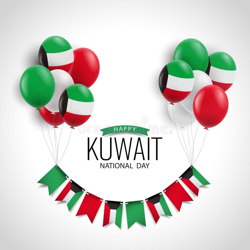 National Day Kuwait stock vector. Illustration of flag - 301453011