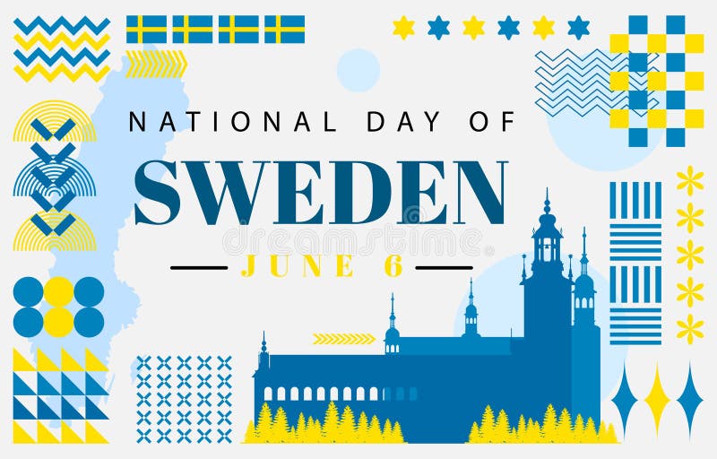 National Day of Sweden Background Stock Illustration - Illustration of ...