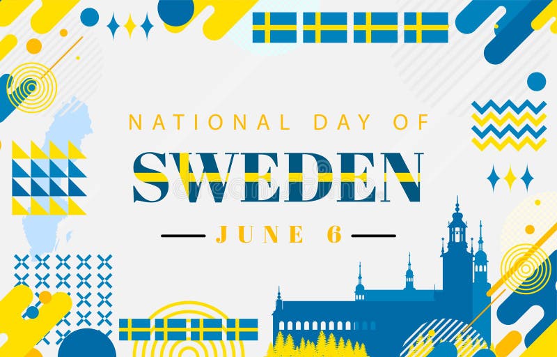 National Day of Sweden Background Stock Illustration - Illustration of ...