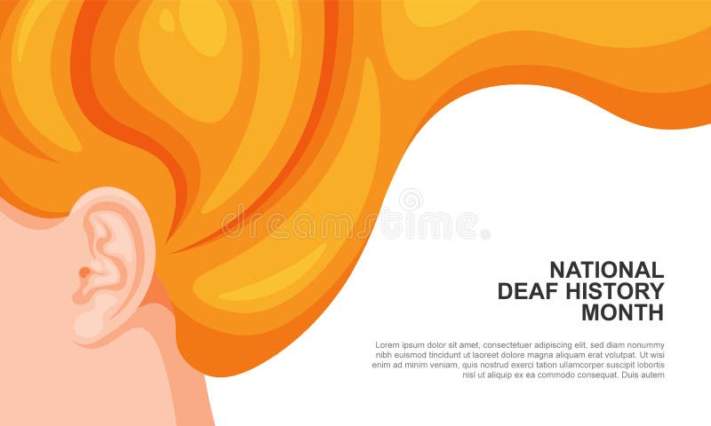 National Deaf History Month Background Stock Vector - Illustration of ...