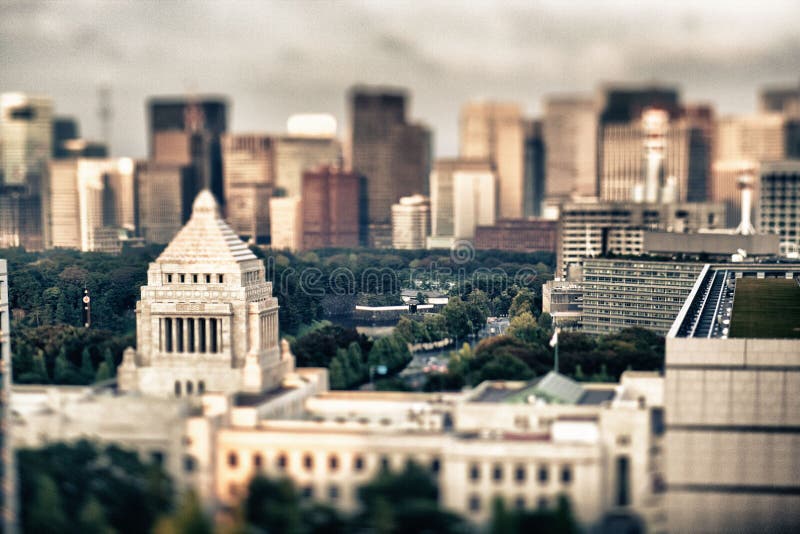 National Diet Building in Tokyo in a Shallow Focus Stock Photo - Image ...
