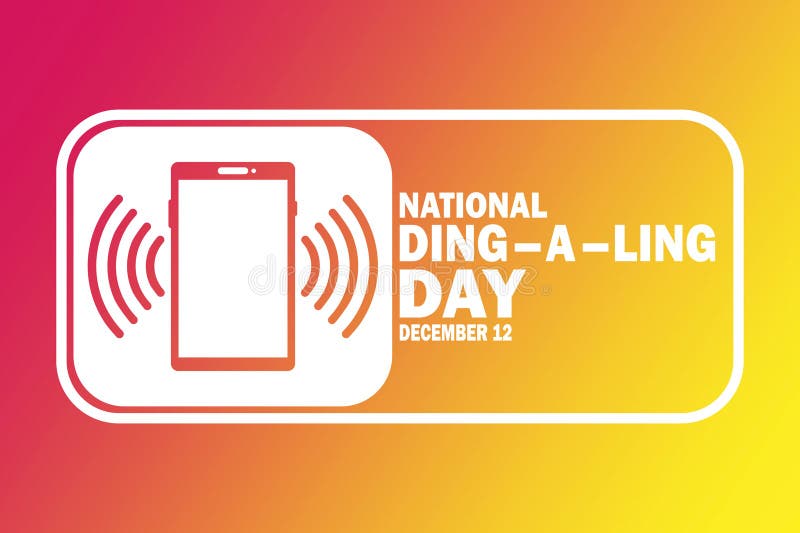 National Ding a Ling Day stock vector. Illustration of typography ...