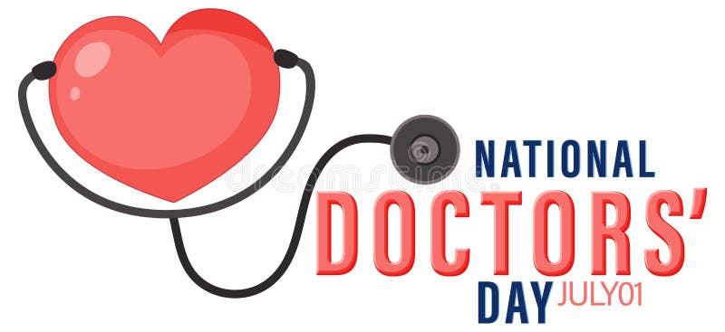 National Doctor Day in July Logo Stock Vector - Illustration of design ...