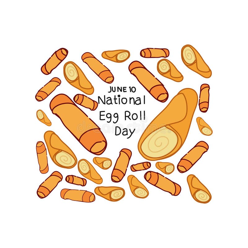 National Egg Roll Day Free Vector Illustration Stock Vector ...