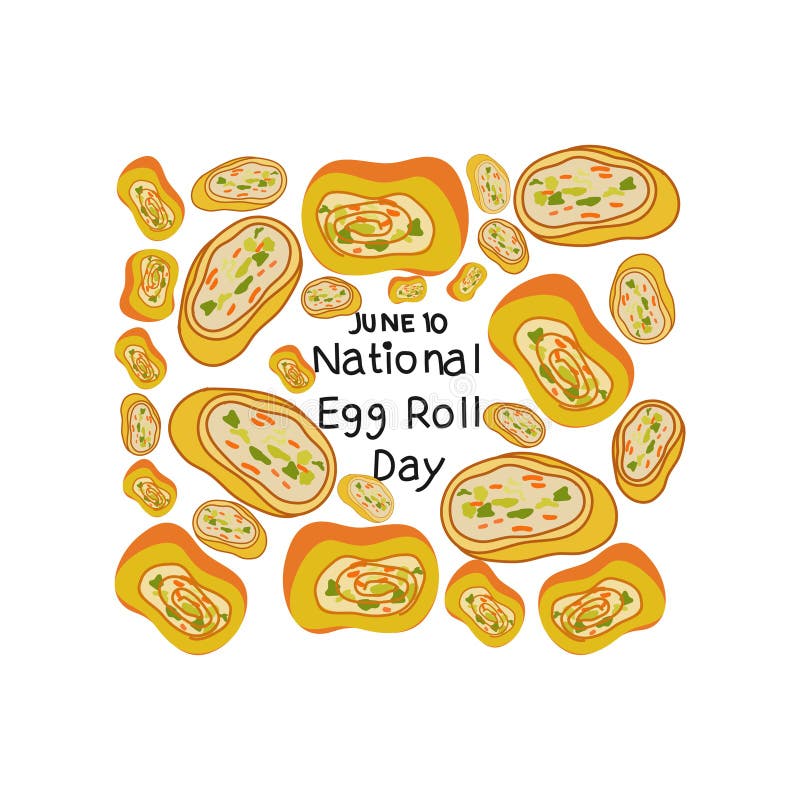 National Egg Roll Day Free Vector Illustration Stock Vector ...