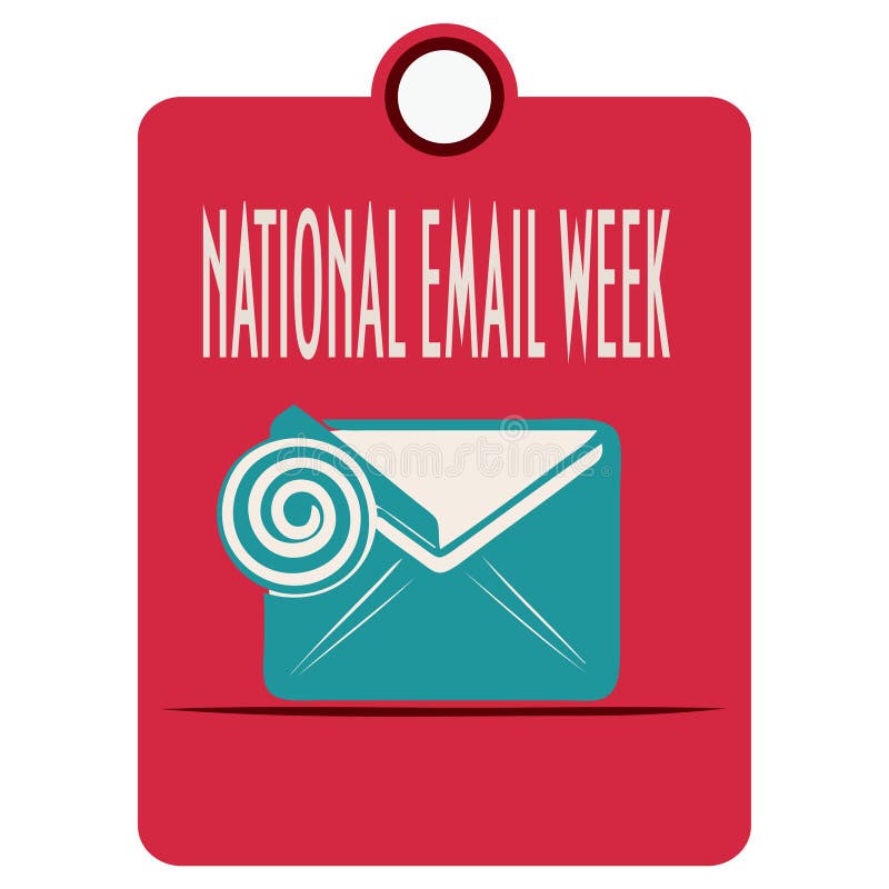 National Email Week Date Tag Stock Vector - Illustration of message ...
