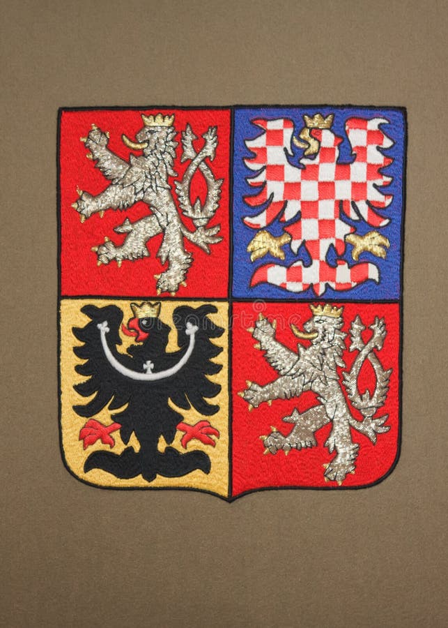 National Emblem of Czech Republic Stock Image - Image of certificate ...