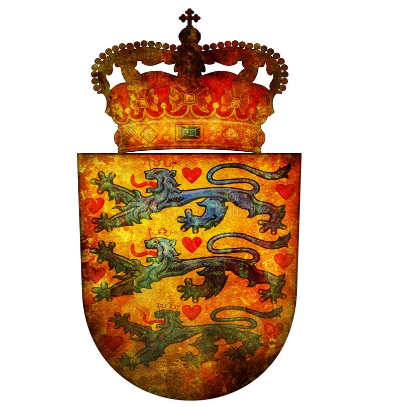 National emblem of denmark stock illustration. Illustration of atlas ...