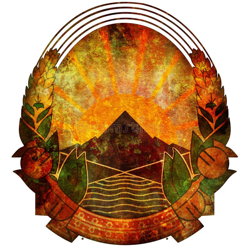 National Emblem of Macedonia Stock Illustration - Illustration of atlas ...