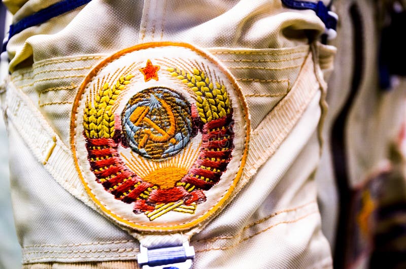 National Emblem USSR on the Space Suit Editorial Photography - Image of ...