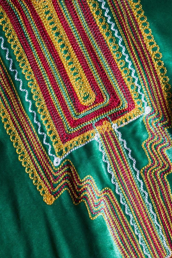 National Embroidery Middle East Stock Photo - Image of green, garment ...