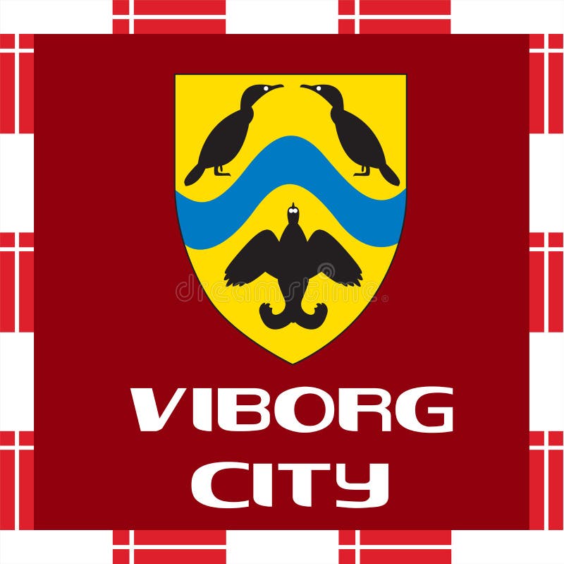 National Ensigns of Denmark - Viborg City Stock Illustration ...