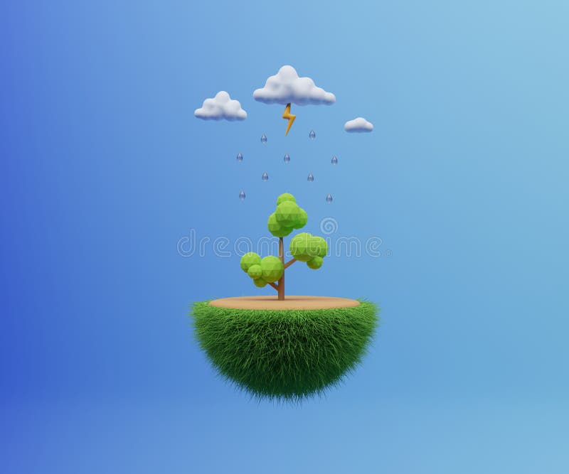 National Environment Day Post Design. 3d Rendered Concept Stock ...