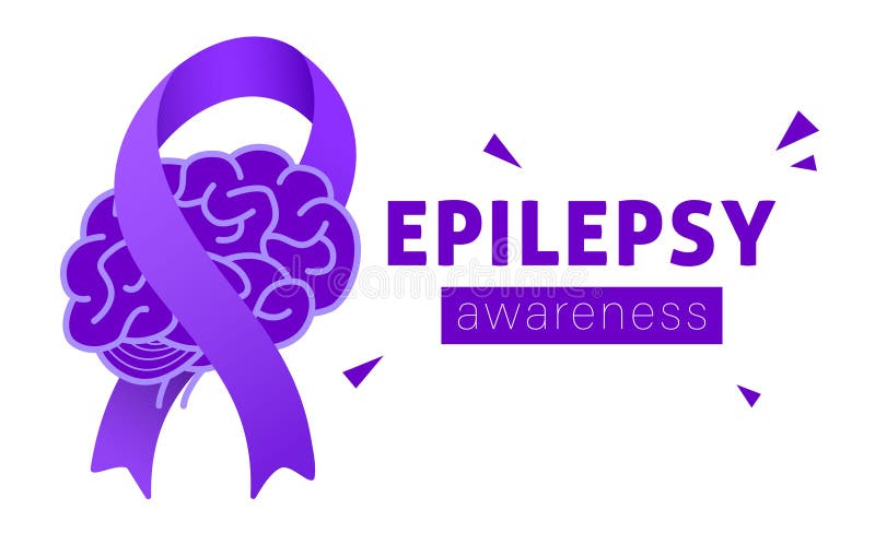 National Epilepsy Month. Brain and Awareness Ribbon Stock Vector ...