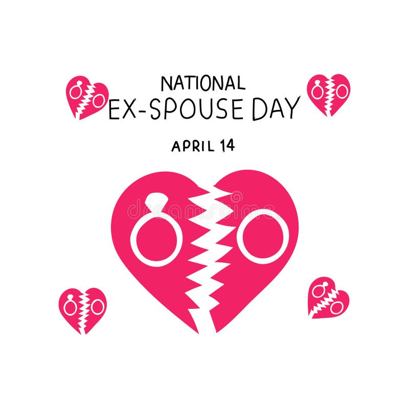 National Ex Spouse Day Vector Stock Image - Illustration of white, word ...