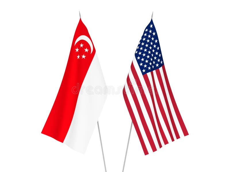 Singapore And Usa Flag - 3D Illustration Two Flag Stock Illustration ... Singapore And Usa Flag - 3D Illustration Two Flag Stock Illustration ...
