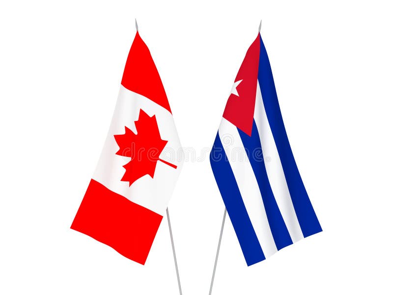 Canada and Cuba Working Together Stock Illustration - Illustration of ...