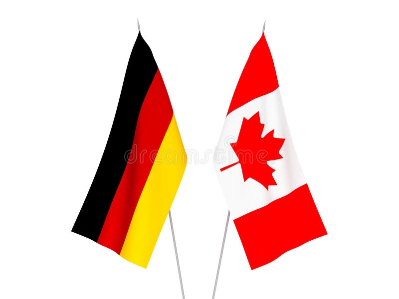Canada And Germany Flags. Crossed Flags. Vector Illustration. Stock ...