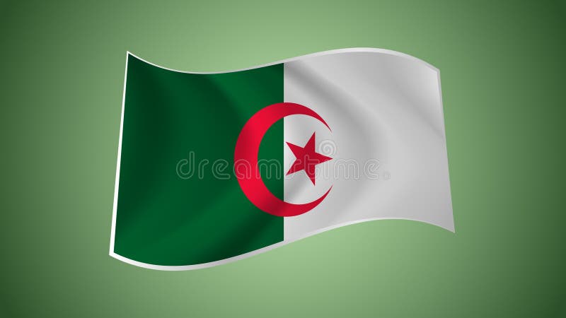 National Flag of Algeria - Waving National Flag of Algeria - Algerian ...