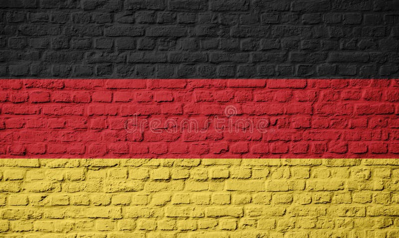 German Flag, Brick Wall Texture Concept Stock Photo - Image of language ...