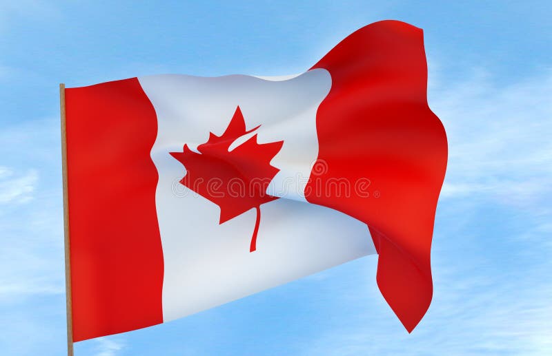 National Flag of Canada stock illustration. Illustration of america ...