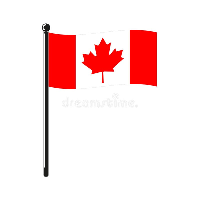 National Flag of Canada in the Original Size Stock Vector ...