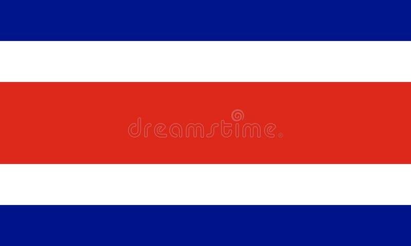 National Flag of Costa Rica, Costa Rica Sign, Costa Rica Flag Stock ...