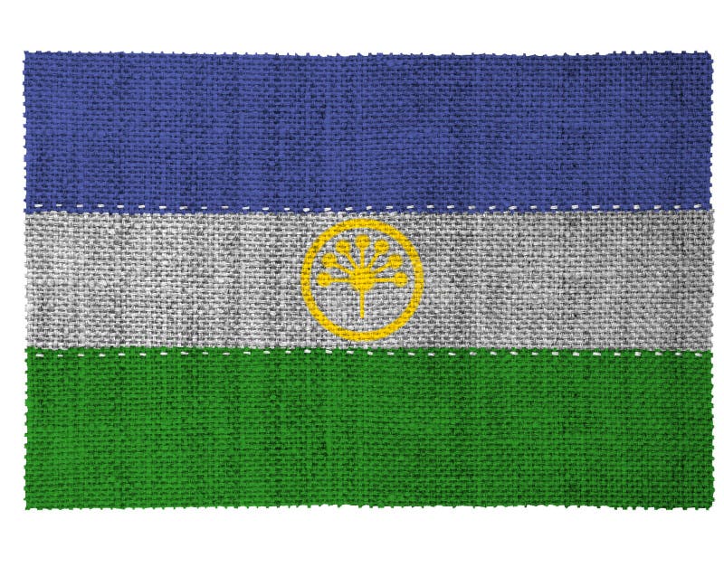 The Flag of Bashkortostan. 3D Illustration Close-up Flag Background ...
