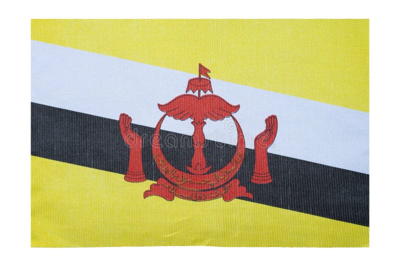 National Flag of the Country of Brunei, Isolate Stock Photo - Image of ...