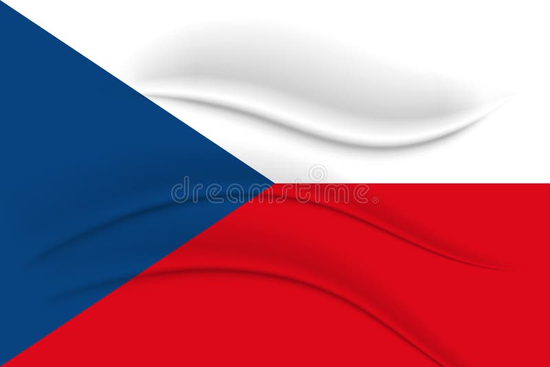 National Flag of the Czech Republic, Fabric Effect. Illustration Vector ...