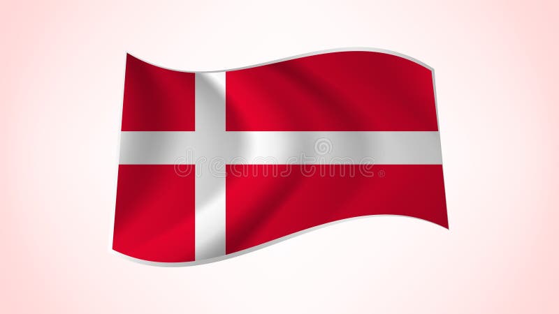 National Flag of Denmark - Waving National Flag of Denmark - Denmark ...