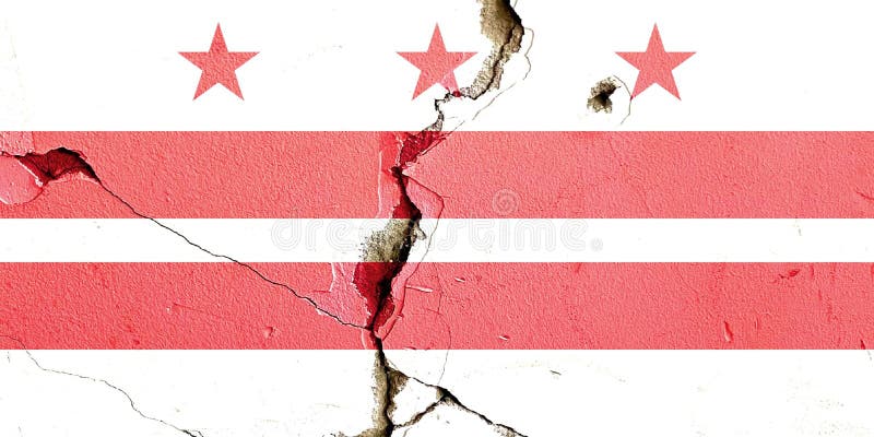 National Flag of District of Columbia, Washington DC on a Wall Stock ... National Flag of District of Columbia, Washington DC on a Wall Stock ...