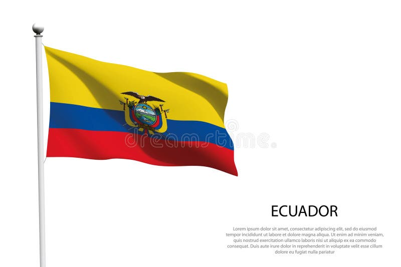 Flag of Ecuador. National Symbol, Vector Illustration Stock Vector ...